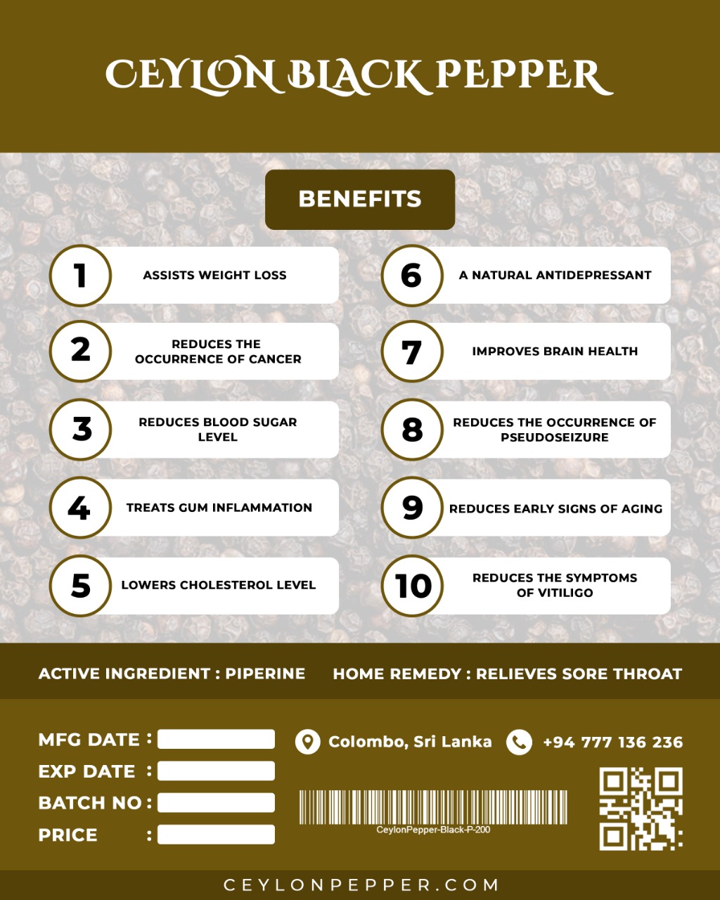 Black Pepper Powder – Ceylon Pepper